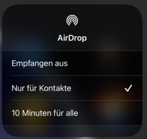 iOS und iPadOS 16.2: Einschränkung bei AirDrop – anykey